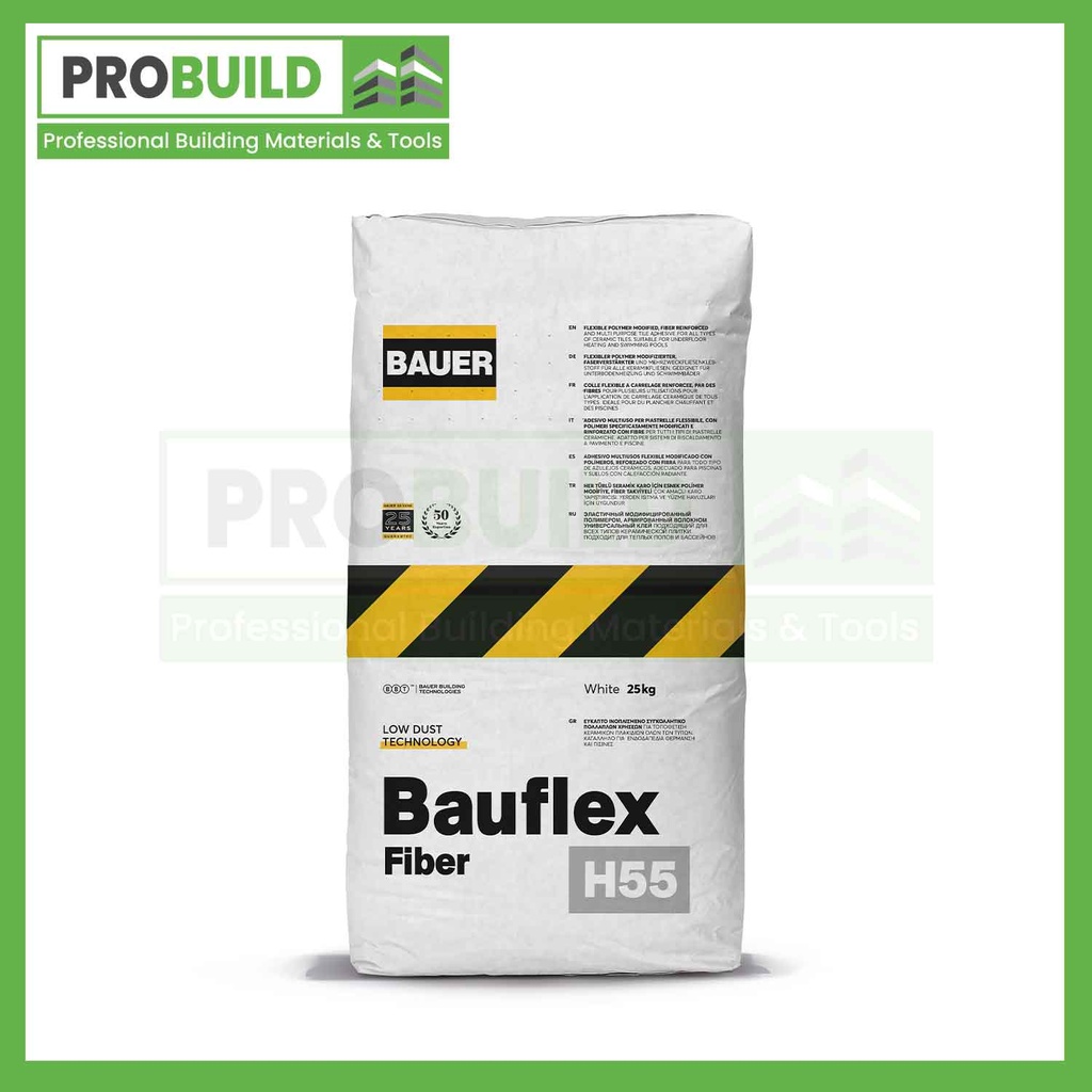 BAUER - BAUFLEX FIBER 25KG - WHITE | Probuild Malta