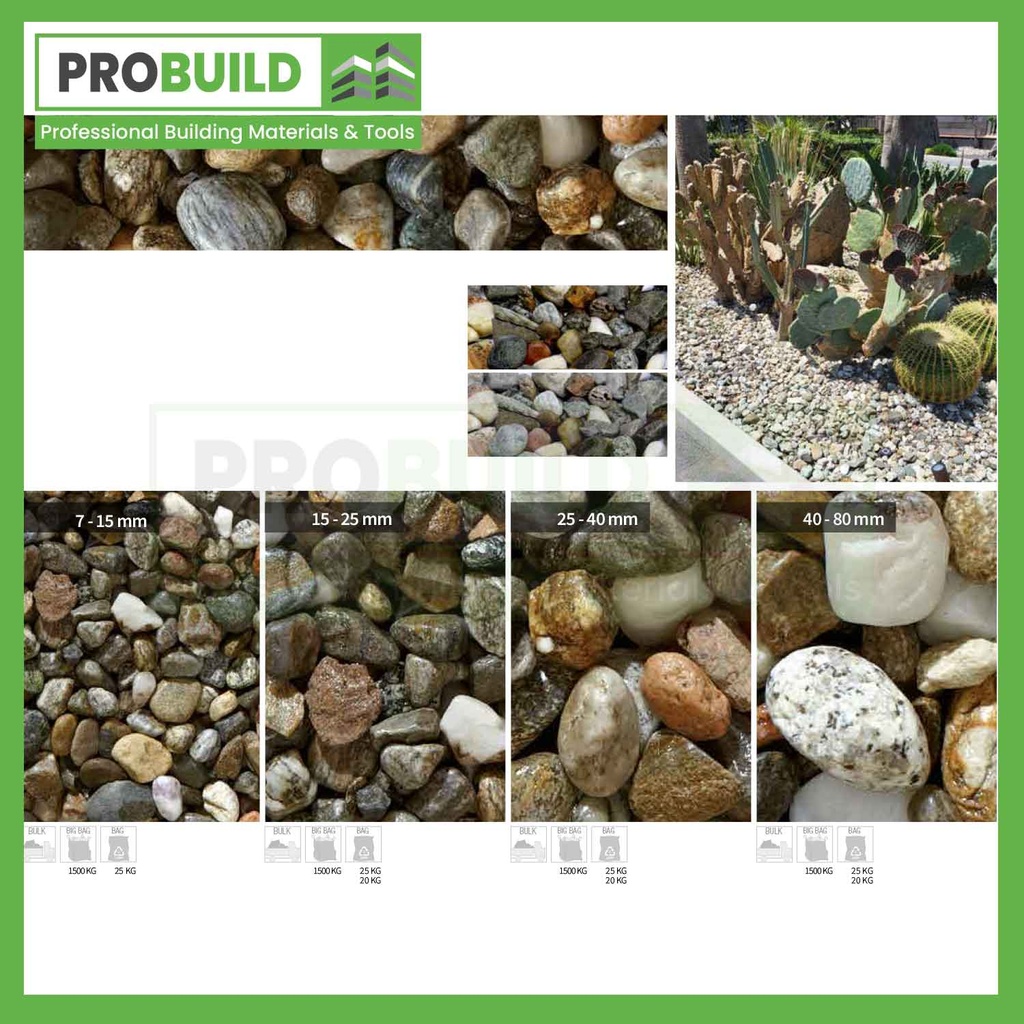 Ticino Eco Natural Pebbles | Probuild Malta